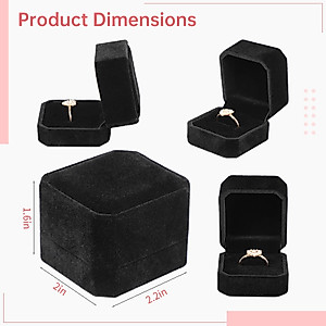 Tideme 12 PCS Velvet Ring Boxes, Earring Pendant Case, Ring Box for Wedding, Engagement Ring Box, Jewelry Gift Box, Display Box for Rings, Earrings
