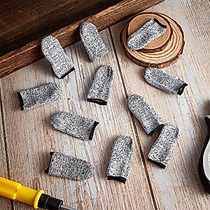 20 Pieces Cut Resistant Finger Cots Finger Sleeve Protectors Reusable Finger Covers Finger Protection Cots for Kitchen Work Sculpture Supplies