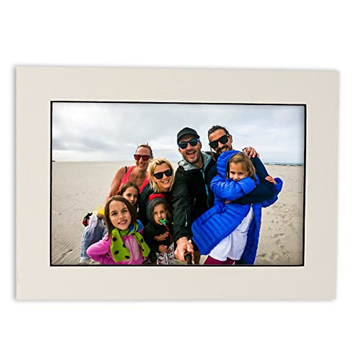 Pack of 25 Acid Free 20x24 Mats Bevel Cut for 16x20 Photos - White with Black Core Precut Matboards For Pictures, Photos, Framing - 4-ply Thickness