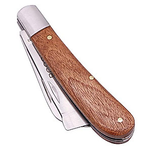 PGCOKO Folding Garden Grafting Pruning Knife with Grafting Tape for Grafting Budding Fruit Tree