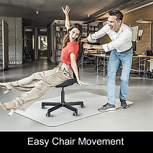 Kuyal Chair Mat for Hardwood Floor,36 x 48 inches Rectangle Desk Durable Wood/Tile Protection Mat for Rolling Chairs, Non-Studded Bottom, 2.1mm Thickness