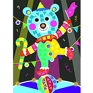 C.S. Kids Magic World Mosaic - Woodland Animals |Crafts Gifts | Educational Glitter Mosaic