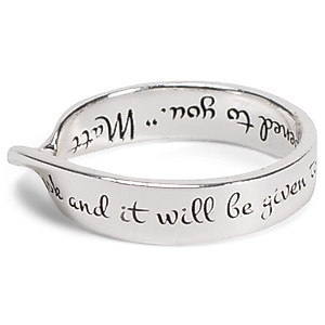 Dicksons Shall Be Given Silver Plated Size 8 Stainless Steel Wide Mobius Ring