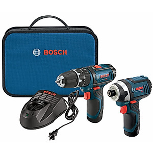 BOSCH 12-Volt Max Lithium-Ion 2-Tool Cordless Combo Kit CLPK241-120, Blue