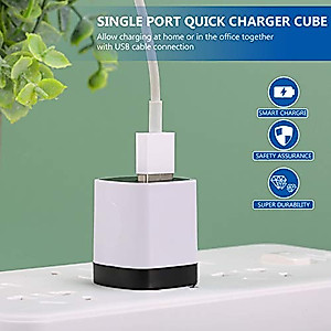 12 Pieces One Port USB Wall Charger USB Charger Adapter Quick Charger Cube 5V 1A USB Charger Wall Plug Charging Block Replacement for Most Smartphones and Tablets, Multiple Colors
