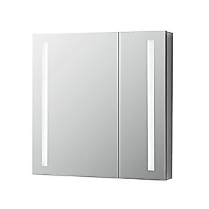 AQUADOM Royale Basic 30in x 30in x 5in LED Medicine Mirror Cabinet Recessed Surface Mounted, Dimmer, Touch Screen Button