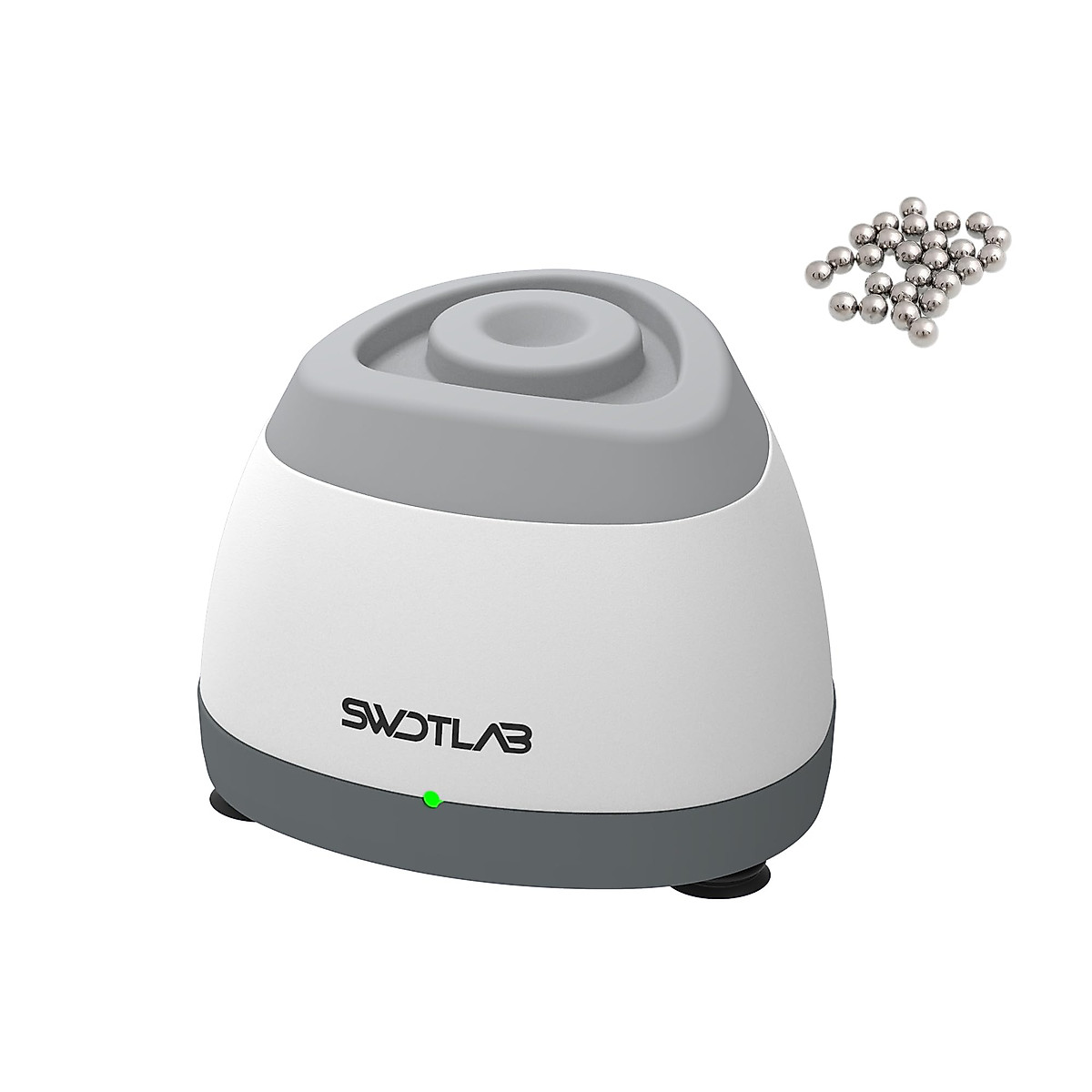 SWDTLAB 4000rpm Mini Lab Vortex Mixer Portable Paint Shaker Mixer with Touch Function for Eyelash Sharker Glue Adhesives Gel Polish and Test Tubes Acrylic Paints Mixing,Grey