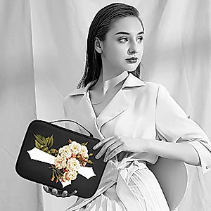 Bible Cover Case for Women Men Large Bible Cover Cross Floral Carrying Protective Case Organizer Church Bag with Handle and Zipper for Most Bible Perfect Christian Gift for Women Girl Kid