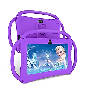 Kids Tablet, 7 inch Tablet for Kids 6GB(2+4) RAM 32GB ROM Android Toddler Tablet with Bluetooth, WiFi, GMS, Parental Control, Dual Camera, Shockproof Case, Educational, Games with Google Kids Space