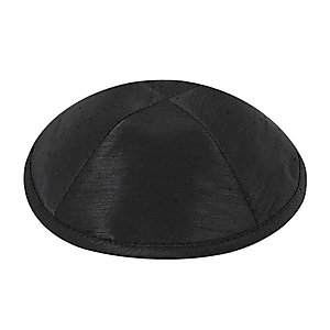 Deluxe Raw Silk Black Kippah for Men Bulk Pack Kippot for Kids one Size Kippahs for Weddings, Bar or Bat Mitzvahs