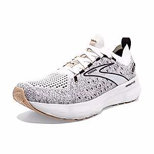 Brooks Women’s Glycerin StealthFit 20 Neutral Running Shoe - White/Black/Cream - 8.5 Medium