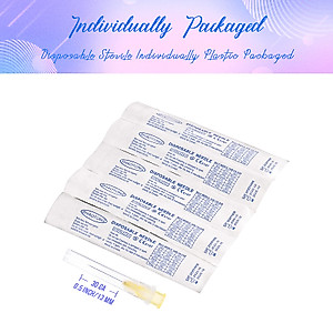 SHAOTONG 30 Gauge 1/2 Inch Luer Lock Accessories Disposable Lab Supplies, Pack of 100