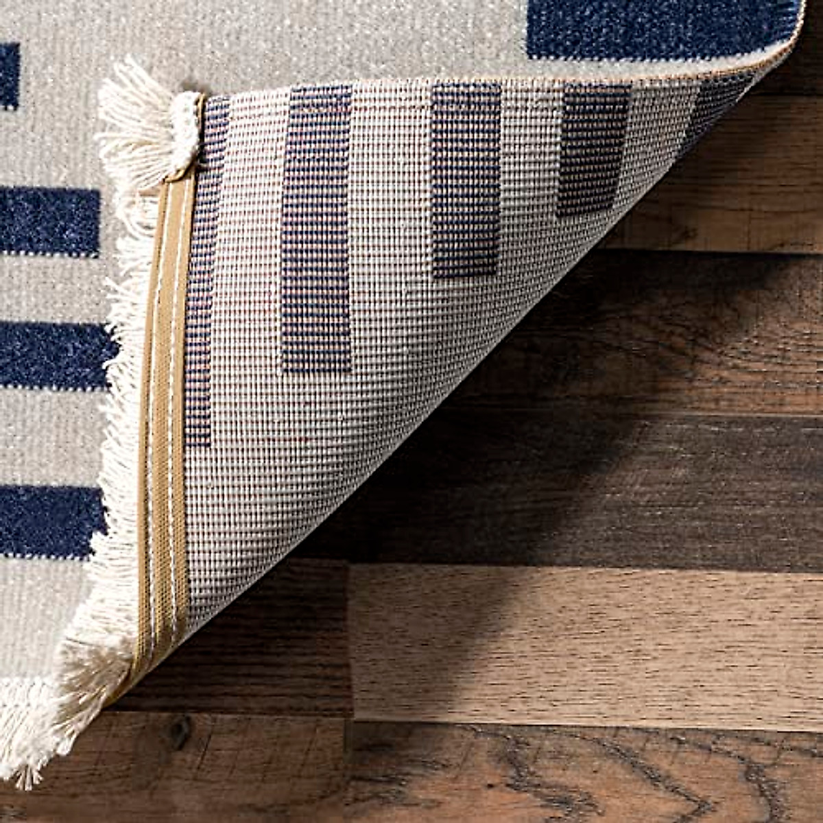 nuLOOM Holly Multi Stripe Indoor/Outdoor Area Rug, 8' x 10', Blue