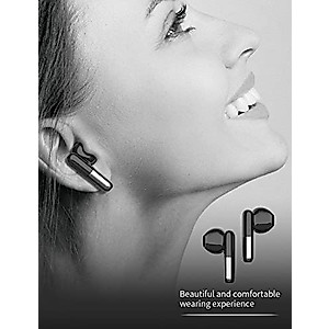 Acuvar in-Ear Wireless Bluetooth 5.2 Headphones, Earbuds with Microphone Compact Rechargeable USB C Smart LED Case for Smartphones Android iOS (Grey)