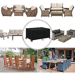 Patio Furniture Covers Waterproof Outdoor 600D Oxford Fabric Patio Table Covers Rectangle Couch Cover Weatherproof Furniture Covering for Deck Lawn and Backyard 70"L x 52"W x 40"H//175x130x100cm