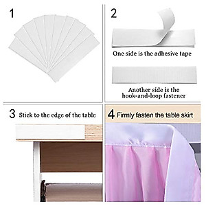 6ft Rainbow Unicorn Tutu Table Skirt for Rectangle Round Tables Chiffon Table Cloth for Unicorn Birthday Party Decorations Baby Shower Parties Ruffle Table Skirting