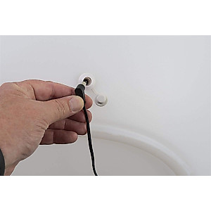 Displays2go LED Teardrop Light, 16-Color Glow, 10-Hour Rechargeable Battery Life — White (FDLEDTDRPM)