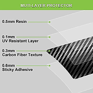 Spurtar 8pcs Car Door Handle Scratch Protector 3D Carbon Fiber Texture Paint Scratch Protector Sticker Car Door Handle Cover Non-Marking Door Cup Protection Universal for Automotive SUV Trunk (Black)
