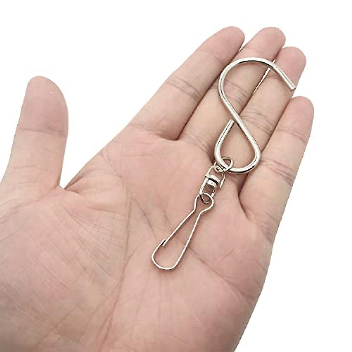 MYYZMY 24 Pack Swivel Hooks Clips for Hanging Wind Chimes, Crystal Twisters, Outdoor Ornaments Party Supply