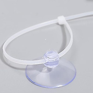 AQUANEAT 20 Pack Suction Cups with 40/100 Zip Ties for Aquarium Fish Tank Decoration Moss Shrimp Nest (20 Pack with 40 Zip Ties)