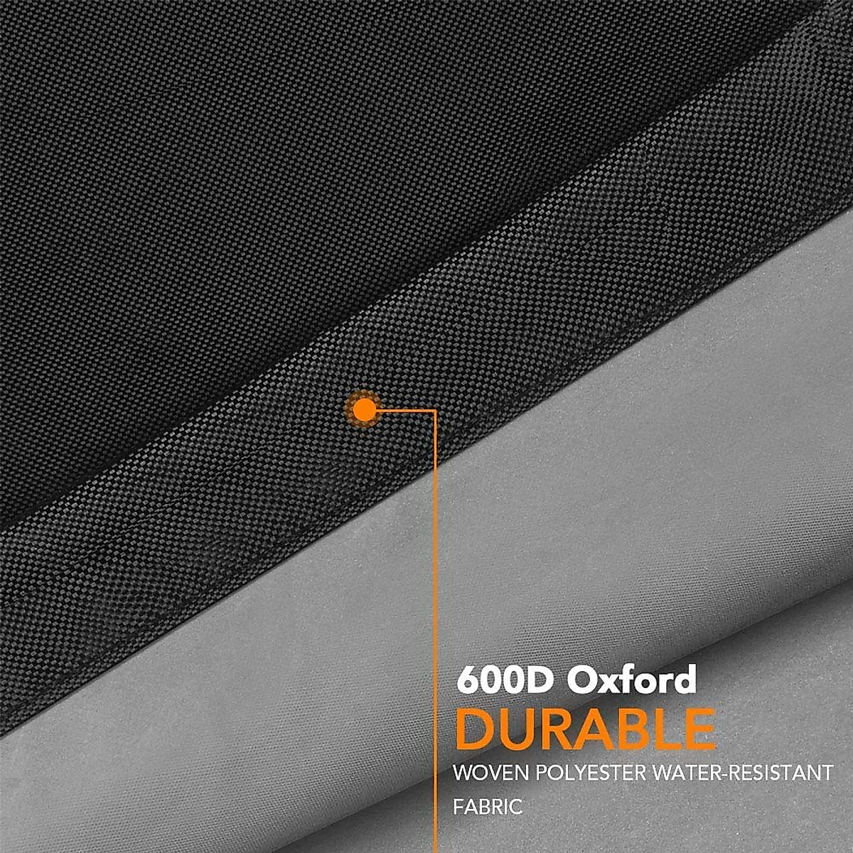 Taufey Patio Chair Covers, 37''Lx40''Dx30''H 600D Heavy Duty Rip-Stop and Waterproof Outdoor Chair Covers (2 Pack - Large, Black)