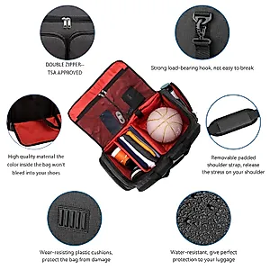 Sneaker Bag Travel Shoes Duffel Bags Men Women Gym Sports Luggage Duffle Carrying Case Bag with Divider Adjustable Compartment Portable Soccer Athletic Shoes Carrier Heavy Duty Traveling Accessories