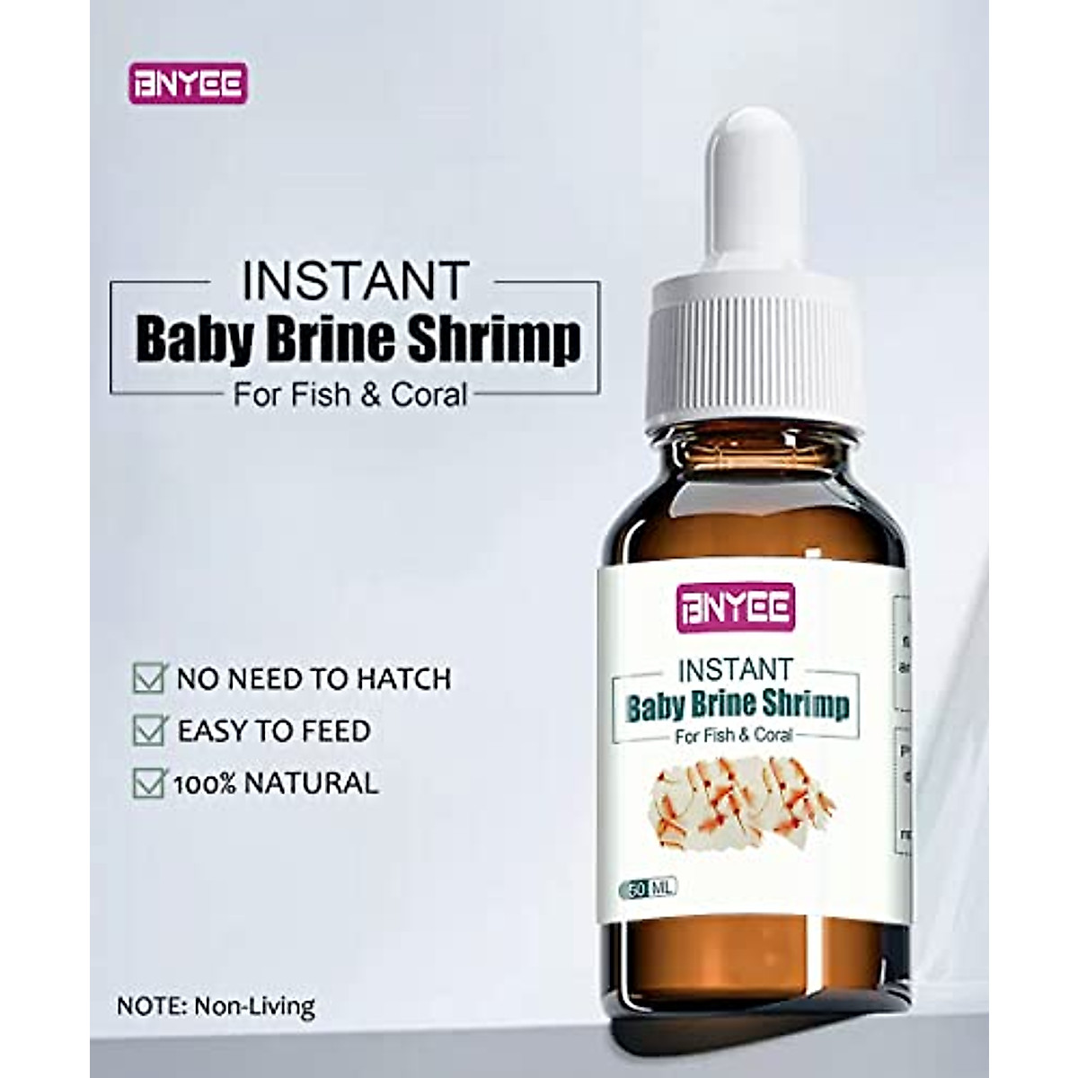 Instant Baby Brine Shrimp Fish Food - Consisting of Non-Living Baby brine Shrimp for Fry/Larvae Fish, Small Fish, Corals, Jelly Fish, Seahorses, and invertebrates.
