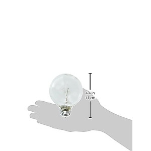 Westinghouse 0311900, 40 Watt, 120 Volt Clear Incand G25 Light Bulb, 1500 Hour 365 Lumen