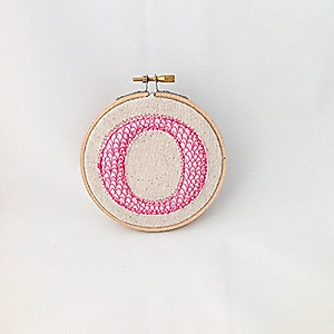 Girly Applique Letter in 4" Hoop -