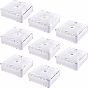 Balloon Arch Stands Base Heavy Weight Water Bag for Balloon Column Stand and Arch Kit Balloon Column Supplies Assemble Arch Stand Base for Party Wedding Graduation Birthday Decor, White (4 Pcs)