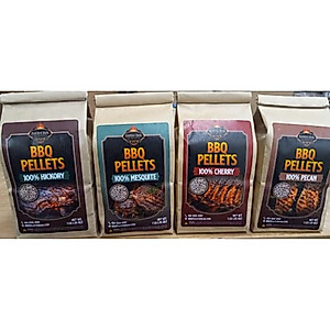 Lumber Jack BBQ 7 Varieties BBQ Pellet Pack - 1 Pound Bags - 100 Percent (Apple, Cherry, Pecan, Hickory, Maple-Hickory-Cherry, Mesquite and Maple) - 2Day Shipping