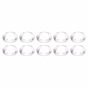 PATIKIL Diameter 10mm Double Convex Lens, 10 Pcs Acrylic LED Optical Convex Condenser Lens for Physics Classrooms Labs, Transparent