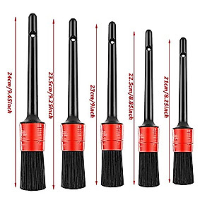 18 Pcs Car Detailing Brushes Kit, Drill Detail Brush Set, Cleaning Kit for Cleaning Wheels, Dashboard, Interior, Exterior, Leather, Air Conditioner, Yellow