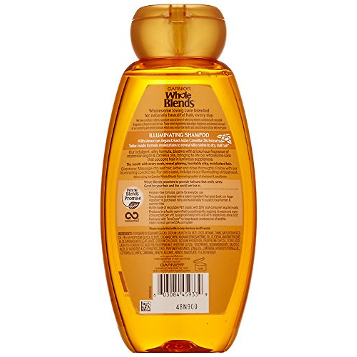 Garnier Whole Blends Shampoo with Moroccan Argan & Camellia Oils Extracts, 12.5 fl. oz.