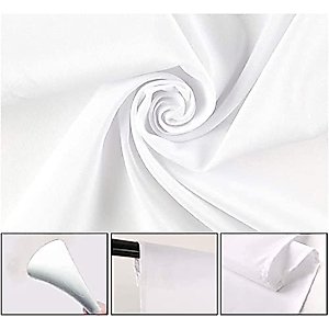 Backdrop Stand with White Backdrop，White Backdrop Stand，White Photo Backdrop with Stand， ​ Polyester White Cloth 6x9 feet Adjustable 8.5x10 Photography Stand 4 Clips