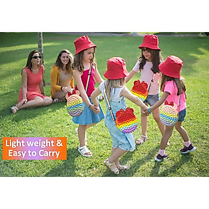 Pop Purse It Crossbody Girl, Lady Handbag, Large Pop Shoulder Purse for Kids(Cylinder Blue)