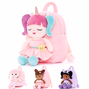 Lazada Girls Backpack with Doll Toddler Toys Baby Girls Gifts Rag Dolls 9.5“