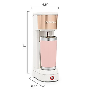 Chefman InstaCoffee Max, The Easiest Way to Brew the Boldest Single-Serve Coffee, Use Fresh And Flavorful Grounds or K-Cups With A Convenient Built-In Lift, Ivory
