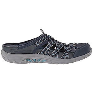 Skechers Women's Reggae Fest-Marlin-Fisherman Open Back Mule Relaxed Fit & A/C Memory Foam Water Shoe, Navy, 9 M US