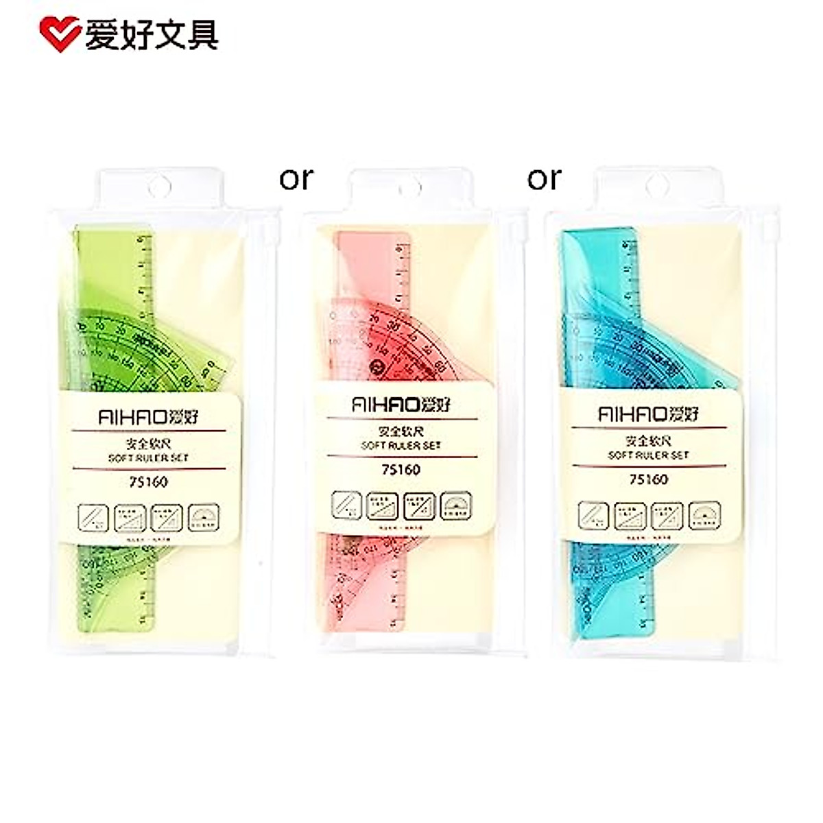 Geometry Plastic Ruler Set Clear Straight Ruler Triangle Ruler Protractor Ruler Tool Set School Office Supply Math Ruler Ruler Measuring Tool