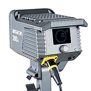 amaran 200d LED Video Light, 200W CRI95+ TLCI95+ 65,000 lux@1m Bluetooth App Control 0-100% Brightness Control 8 Pre-Programmed Lighting Effects DC/AC Power Supply