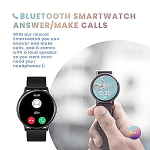 yussa Smartwatch Answer/Make Calls | Speaker | 1.32 '' HD Full Screen | AI Assistant | Android Smartwatch & iPhone Compatible | Fitness & Health Tracking | +20 Sports | for Man and Woman
