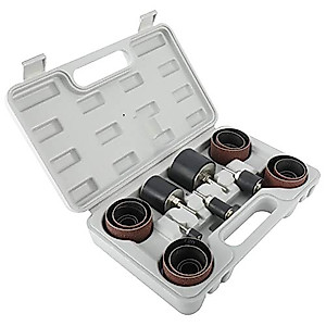 BTSHUB 25 PCS Sanding Drum Kit - Including 20 Sanding Bands, 5 Mandrels, Fits Any Drill,for Rotary Tools, Die Grinder, Power Drills, Carpenters, Woodworking, Paint, Sanding Surfaces and Finishing Jobs
