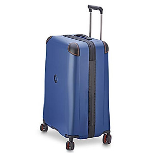 DELSEY Paris Cactus Hardside Luggage with Spinner Wheels, Navy, Checked-Medium 24 Inch