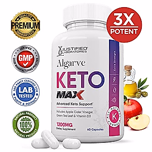 Justified Laboratories (10 Pack) Algarve Keto ACV Max Pills 1675 MG Formulated with Apple Cider Vinegar Keto Support Blend 600 Capsules