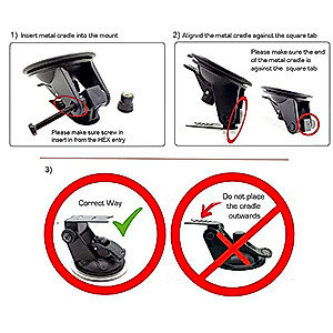 Super Suction Windshield Suction Cup Mount for Escort MAX MAX2 2 / 2015-2019 MAX360 Radar Detector w/Slide in Plate Connection (NOT for Radar That use Magnetic Cradle, Metal Slide in Plate Slot only)