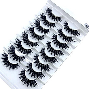 HBZGTLAD new 8 pairs of natural false eyelashes mink lashes long makeup 3d mink eyelashes extend eyelashes lashes mink(B03)