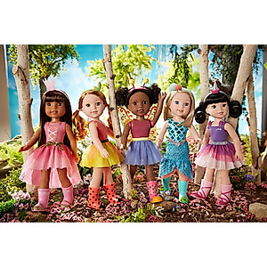 American Girl WellieWishers 14.5-inch Ashlyn Doll with Pink Leotard, Glitter Skirt, Headband, and Boots, For Ages 4+