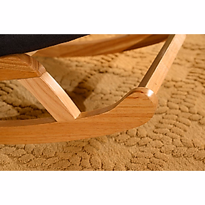 VBSQ Premium Button Tufted Rocking Lounge Chair Wood Leg with Footrest Stool Grey Slirr Chair Rocking Chair Rocker Chair Rocker Camp Chair Rocker Recliner Rocking Camp Chair Rocking Chairs