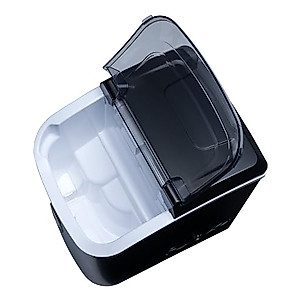 Newair Nugget Countertop Ice Maker Machine | 26 lbs. | Electric Sonic Ice Maker in Matte Black, Self-Cleaning Function, Refillable Water Tank, Perfect Canes Ice for Kitchens, Offices, Home Coffee Bars